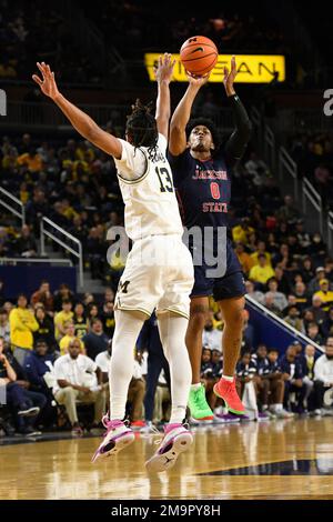 Jackson State guard Gabe Watson, right, drives to the basket past ...