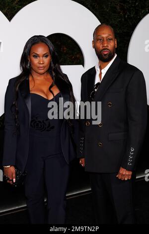 Talani Rabb, left and RZA arrive at the 2022 GQ Men of the Year Party ...
