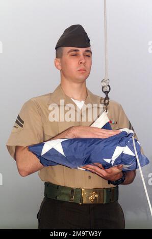 The Marine Corps Base Quantico Ceremonial Platoon Color Guard Stock ...