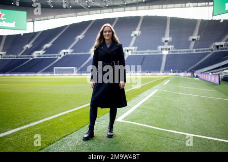 Commentator Pien Meulensteen poses for a photo ahead of the English ...