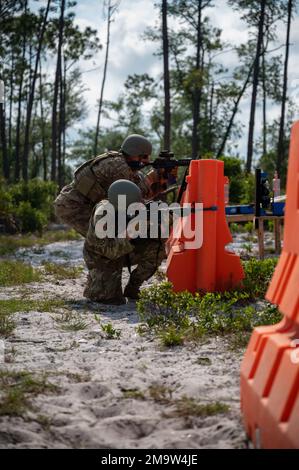 U.S. Airmen with the 325th Security Forces Squadron and their military ...