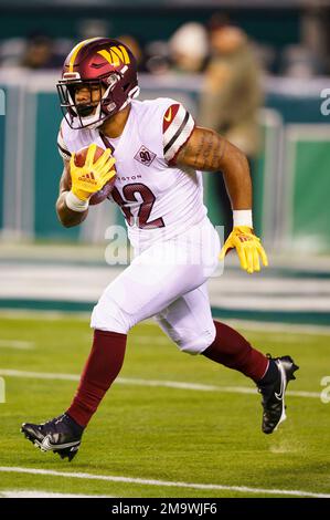 Washington Commanders running back Chris Rodriguez Jr. (23) works ...