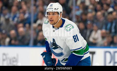 Vancouver Canucks center Dakota Joshua (81) against the Tampa Bay ...