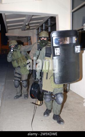 U.S. Marine Corps Special Reaction Team members with the Provost ...