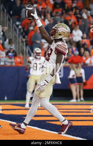 Florida State wide receiver Kentron Poitier (88) runs before the first ...