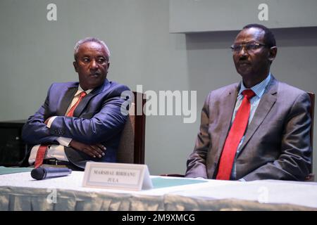 Head of the Tigray Forces Lieutenant General Tadesse Werede, left, and ...