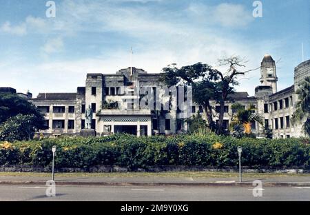 Statue of Ratu Sir Lala Sukuna outside government building, Suva, Viti ...