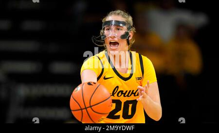 Iowa guard Kate Martin (20) and guard Gabbie Marshall are pictured ...