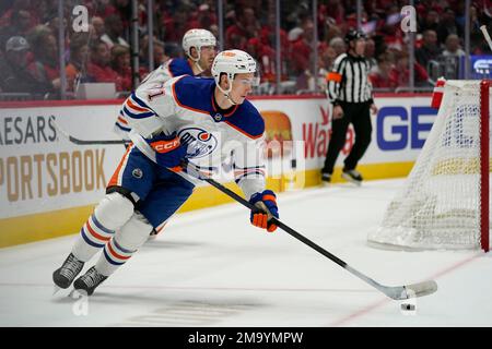 Edmonton Oilers center Ryan McLeod (71) during the first period of an ...