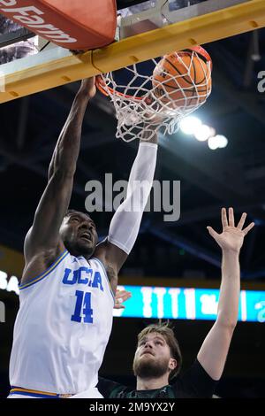 Sacramento State center Callum McRae (25) grabs a rebound next to UCLA ...