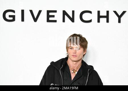 Jordan Barrett attends the Givenchy Menswear Fall-Winter 2023-2024 show ...