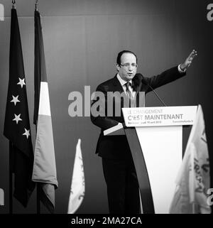 BORDEAUX, FRANCE - APRIL, 19 2012: Francois Hollande campaigning in the ...