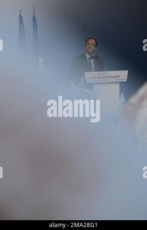 BORDEAUX, FRANCE - APRIL, 19 2012: Francois Hollande campaigning in the ...