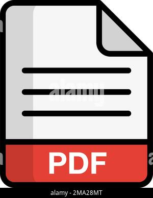 Electronic document. PDF file icon. Business document. Editable vector Stock Vector Image & Art ...