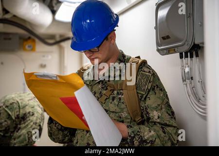 SASEBO, Japan (May 23, 2022) Yeoman 2nd Class Clinton Pell, from Queen ...