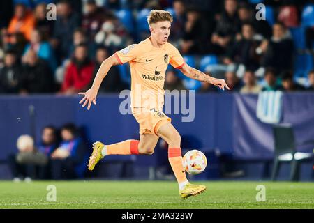 Pablo Barrios of Atletico de Madrid attends his press conference ahead ...