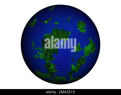 Digitally rendered planet Uranus isolated on white background Stock ...