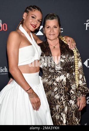 Soccer player Trinity Rodman, left, and mother Michelle Moyer attend ...