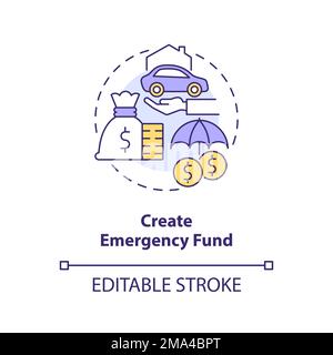 Create emergency fund concept icon Stock Vector Image & Art - Alamy