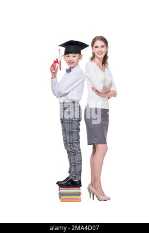 Graduated from elementary school students and the teachers Stock Photo ...