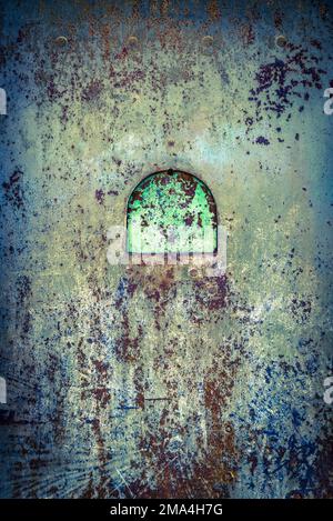Architectural detail of a former jail houses, Cockatoo Island, Sydney ...