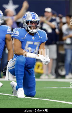 Detroit Lions linebacker Anthony Pittman during a drill at the Lions ...
