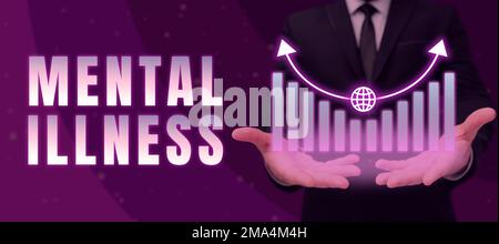 Writing displaying text Mental Illness. Business idea person condition ...