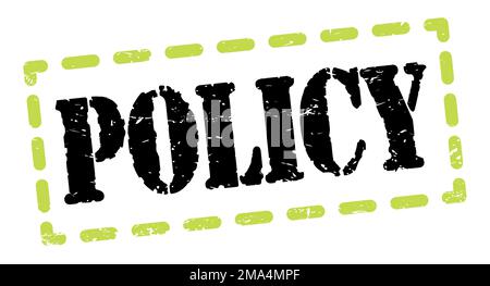 POLICY text written on green-black grungy stamp sign Stock Photo - Alamy