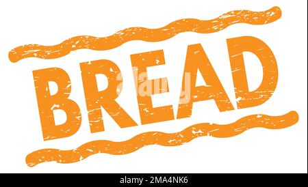 BREAD text written on orange rectangle stamp sign Stock Photo - Alamy