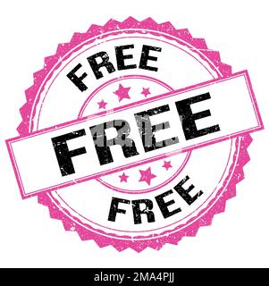 FREE text written on pink-black lines stamp sign Stock Photo - Alamy