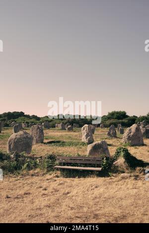 Carnac stones (megalithic sites). Le Ménec alignments. Commune of ...