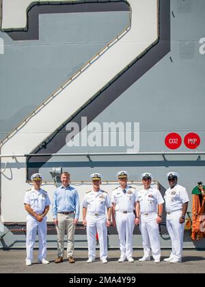 Capt. Wayne Liebold, commanding officer of amphibious assault ship USS ...