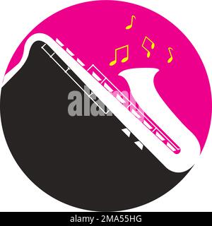 Sax Simple vector icon. Illustration symbol design template for web ...