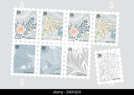 William Morris pattern stamp vector set Stock Vector Image & Art - Alamy