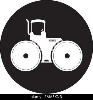 heavy equipment or asphalt road compactor vehicle icon. vector ...