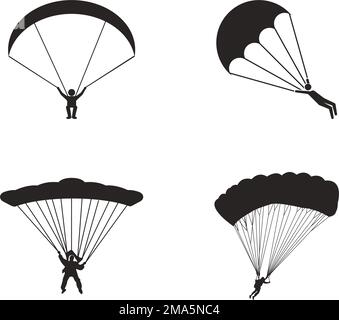 parachuting or paragliding icon, vector illustration symbol design ...