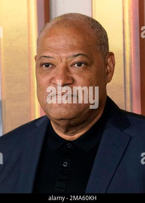 Laurence Fishburne poses at the premiere of the film "John Wick ...