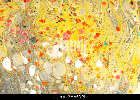 Traditional Ottoman Turkish marbling art patterns as abstract ...