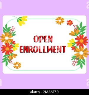 Conceptual caption Open Enrollment. Word for The yearly period when ...