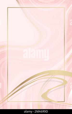 Gold frame on pink patterned background vector Stock Vector Image & Art ...