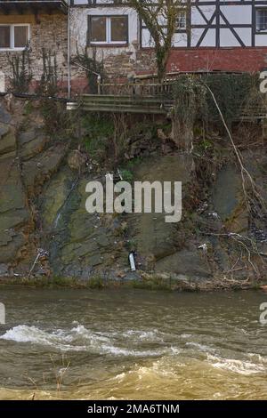 Schuld, Germany. 18th Jan, 2023. In numerous places in the Ahr valley ...