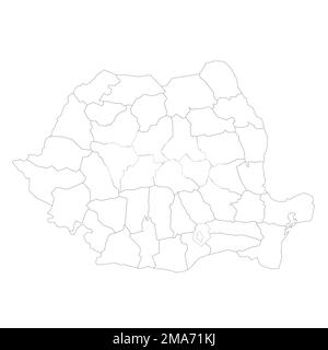 Romania political map of administrative divisions Stock Vector Image ...