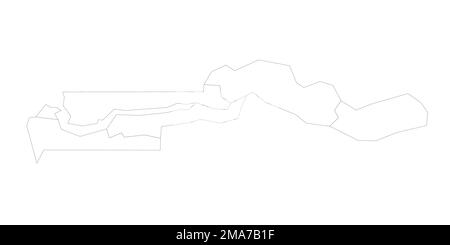The Gambia political map of administrative divisions - regions and city ...