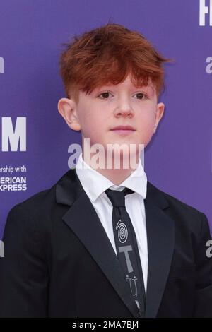 Gregory Mann poses for photographers upon arrival for the premiere of ...