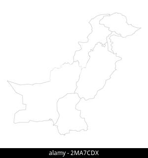 Pakistan political map of administrative divisions Stock Vector Image & Art - Alamy