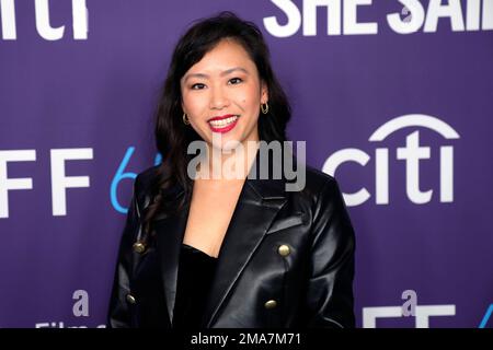 Ashley Chiu attends the premiere of "She Said" at Alice Tully Hall ...