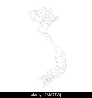 Vietnam political map of administrative divisions - provinces and ...
