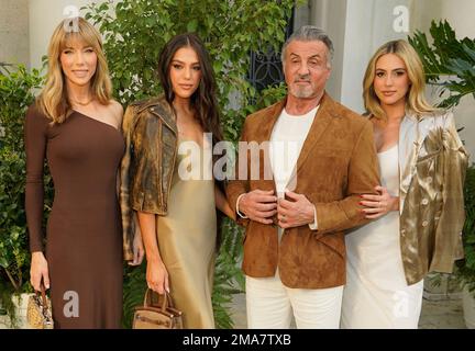 (L-R) Sophia Stallone, Sylvester Stallone, Jennifer Flavin and Sistine ...