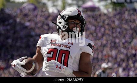 Texas Tech wide receiver Nehemiah Martinez I (20) runs with the ball on ...
