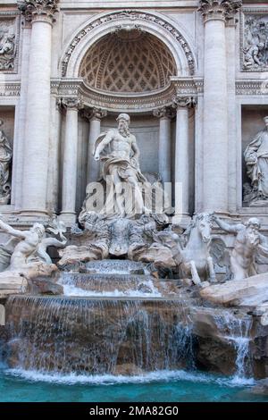 The Trevi Fountain. Construction began during the time of Ancient Rome ...